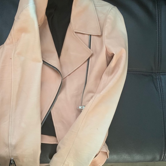 A.L.C. | Jackets & Coats | Alc Duvall Moto Jacket Blush Pink Leather ...